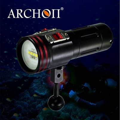 Aluminium Alloy Rechargeable Diving Flashlight with 32650 Battery and EVA Hand Case