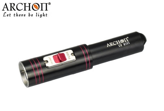 Rechargeable Cold White Underwater Diving Flashlight , 100 Meters Dive Light
