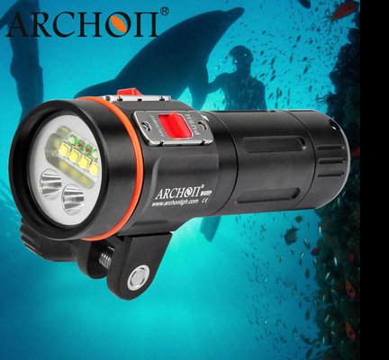 White Scuba Torch 32650 Video Diving Light Ball Head Stand Up To 100M