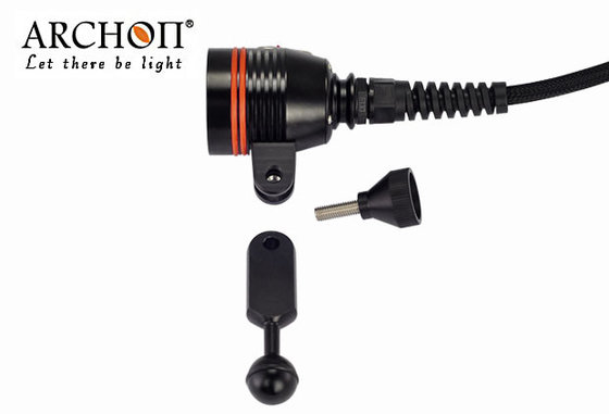 Multifunctional WH166 Video Canister Dive Light 6500 Lumen With 120° Angle beam