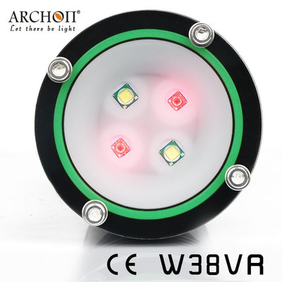 Wide Beam Angel W38VR 1400 Lumen Professional Dive Lights with Red Light