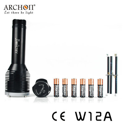 Durable Aircraft Grade Aluminum W12A underwater dive lights with AA Batteries