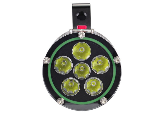 Black Handheld Cave Diving Lights Rechargeable CREE LED Flashlight