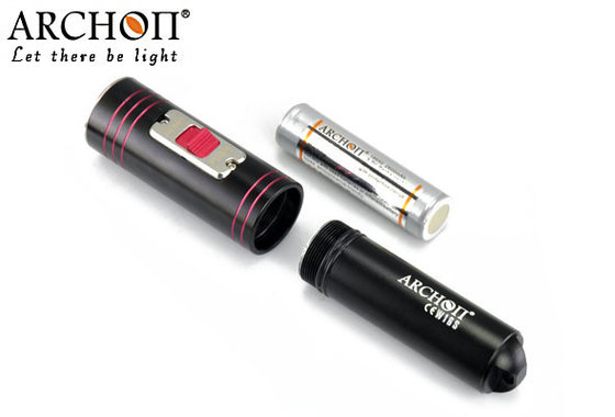 W16S Aluminum Alloy 860 Lumens Cave Diving Lights Backup Dive Light / Flashlight