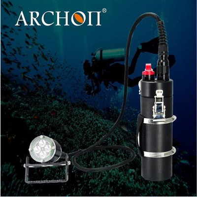4000 Lumens WH46 Canister Dive Light , Aluminum LED Rechargeable Dive Torch
