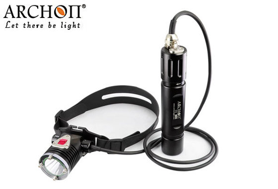 Black 100 Meter Waterproof Canister Dive Light with 26650 Li-ion battery