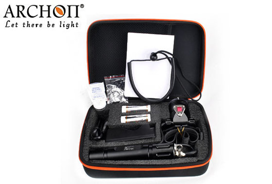Black 100 Meter Waterproof Canister Dive Light with 26650 Li-ion battery
