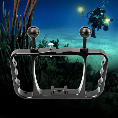 Aluminum 100M Dive Camera Bracket Black For GoPro Sport Camera