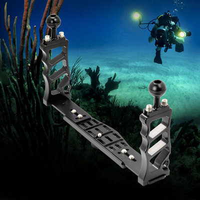Black Waterproof 100M Diving Camera Mount with Type III Hard Anodizing