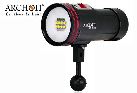 Multifunction W42VR Underwater Photography Light Rechargeable Dive Torch 5200 Lumen