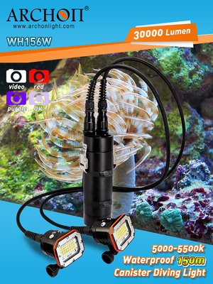 300 Watts Archon Underwater 150 Meters UV Diving Lamp Four Lighting Colors