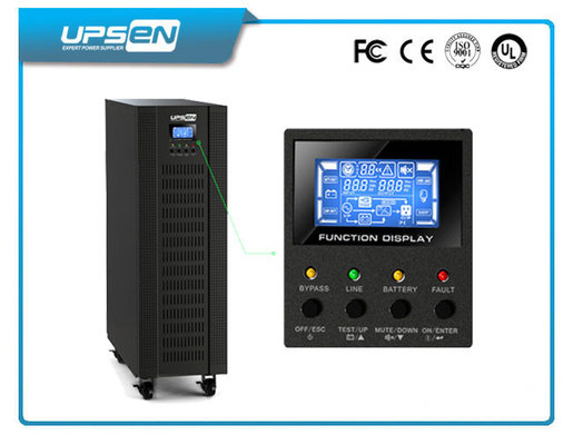 Black 3 Wires 400 VAC Three Phase High Frequency Online UPS Long Run Type supplier