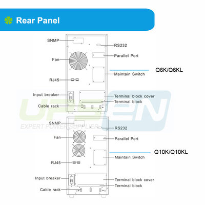 220V 50Hz DSP Pure Sine Wave UPS 4800W 6Kva Onlne UPS Power Supply supplier