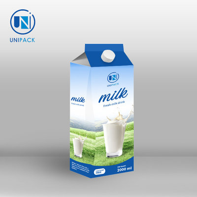 High End Juice Milk  Gable Top Packaging Customized  Color