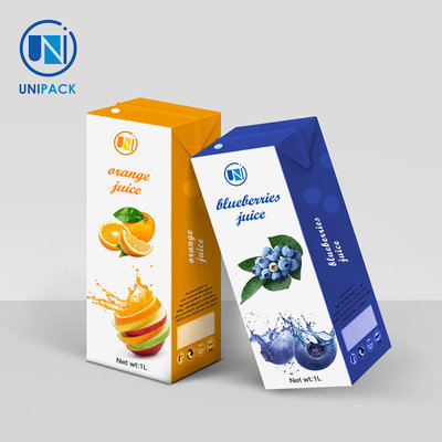 Customized Color Aseptic Brick Pack  125ml For Milk Or Fruit Juice
