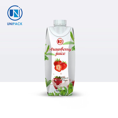 Fresh Fruit Juice Aseptic Brick Pack Matt Lamination Printing Handling