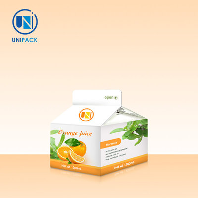 Milk Drink Gable Top Carton Multiple Sizes Non Toxic High Safety