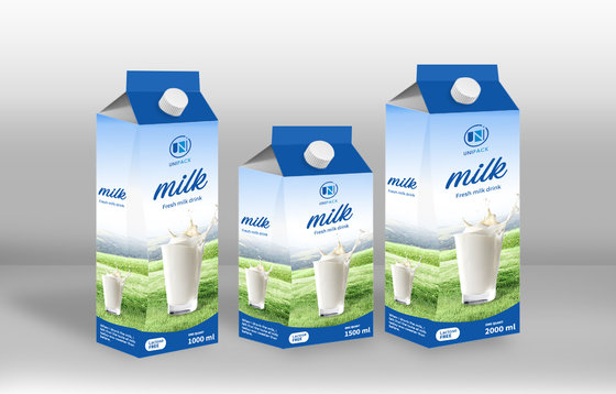 Large Capacity Fruit Milk Box Packaging Environmental Friendly