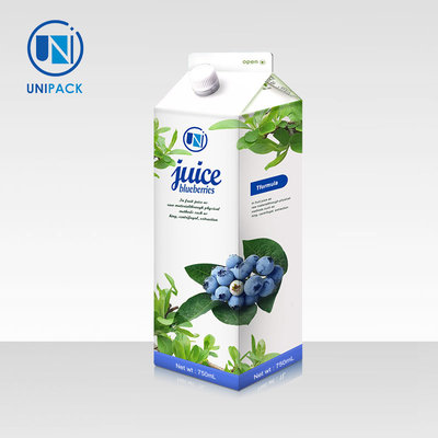 Disposable High Safety Fruit Juice Gable Top Milk Carton