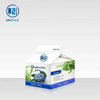 Disposable High Safety Fruit Juice Gable Top Milk Carton