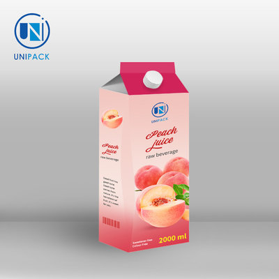 Non Toxic Beverage Gable Top Packaging Multiple Sizes Food Grade