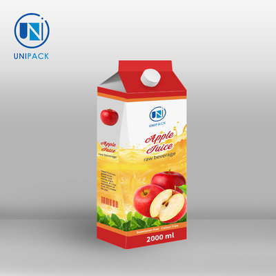 Fruit Juice And Milk Gable Top Carton Food Grade Embossing Printing Handling