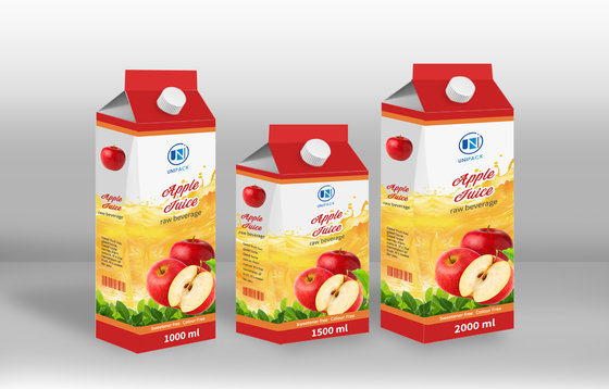 Fruit Juice And Milk Gable Top Carton Food Grade Embossing Printing Handling