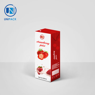 Beverage Juice Box Packaging Carton Box Easy To Transport