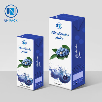 Milk Juice Box Packaging Paperboard Type Matt Lamination Printing Handling