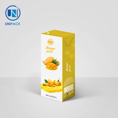 Disposable Aseptic Mango Juice Box Recyclable Paper Material