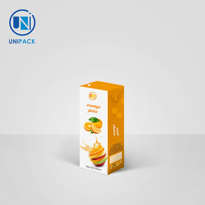 Aseptic Juice Box Packaging Recyclable Disposable Costomized Color