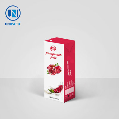 Waterproof Advanced Packaging Milk Carton Juice Box Matt Lamination