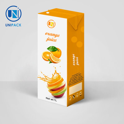 Aseptic  Milk Beverage Juice Packaging Box Non Toxic High Safety