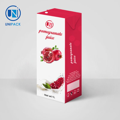 Aseptic Beverage Juice Box Packaging Customized Printing Recyclable