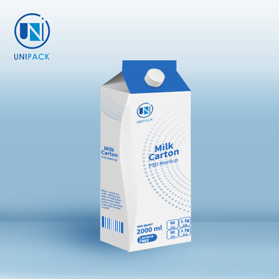 Personalized High End Carton Gable Top Fresh Milk Box