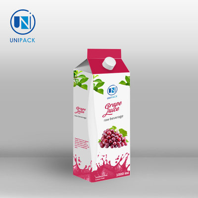 Unipack  New Arrival Wholesale Printing Custom Juice Packaging Carton Gable Top