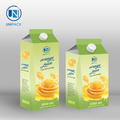 Unipack  Aseptic packaging new product juice milk packaging carton Gable Top
