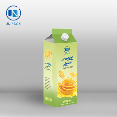 Unipack  Aseptic packaging new product juice milk packaging carton Gable Top
