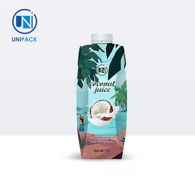 Recyclable Aseptic Brick Pack Matt Lamination For Juice Milk