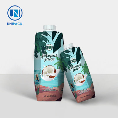 Recyclable Aseptic Brick Pack Matt Lamination For Juice Milk