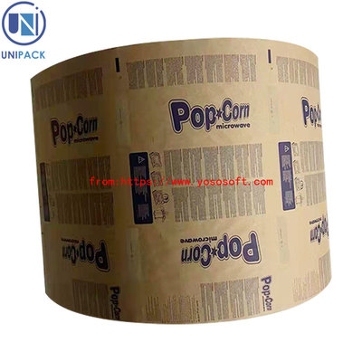 UNIPACK Customized Logo Package Bag Gourmet Microwave Popcorn Brown  Paper Roll