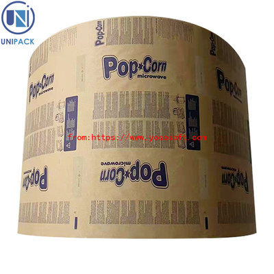 UNIPACK Customized Logo Package Bag Gourmet Microwave Popcorn Brown  Paper Roll