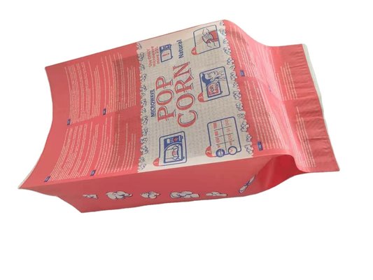 Microwave Food Packaging Bags White Custom Print Logo For Popcorn  Packaging