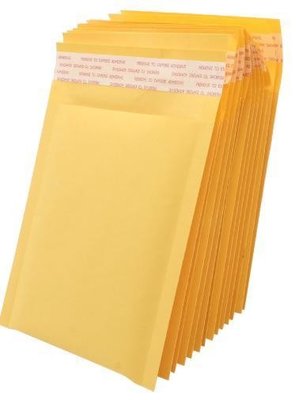 Customize Brown Yellow Kraft Bubble Mailers Clothing Packaging