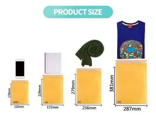 Brown Paper Mailer Bubble Bags Self Adhesive Shock Resistance
