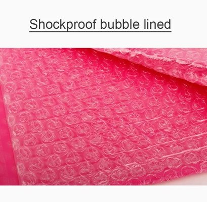 Colored Waterproof Bubble Cushioned Bubble Wrap Mailing Bags For Eyelash Packing