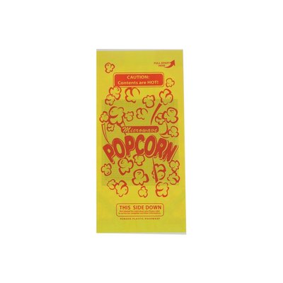 Waterproof Greaseproof Paper Microwave Popcorn Bag Customized Printing