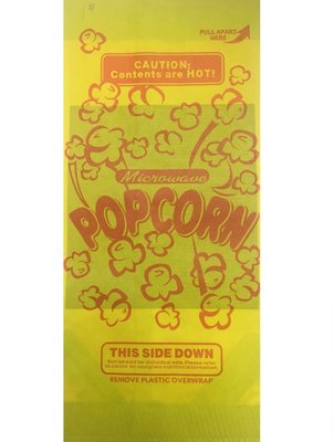 Waterproof Greaseproof Paper Microwave Popcorn Bag Customized Printing
