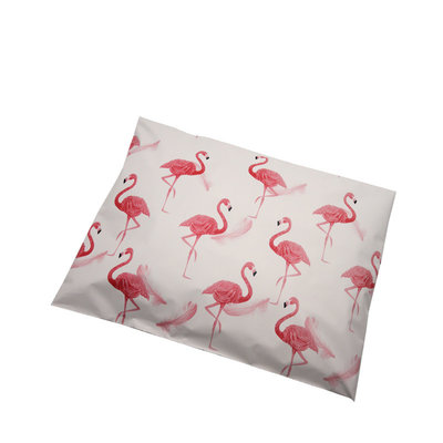 Colored Printed Flamingo Compostable Biodegradable Poly Mailers