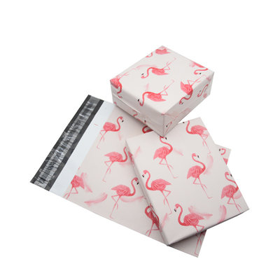 Colored Printed Flamingo Compostable Biodegradable Poly Mailers